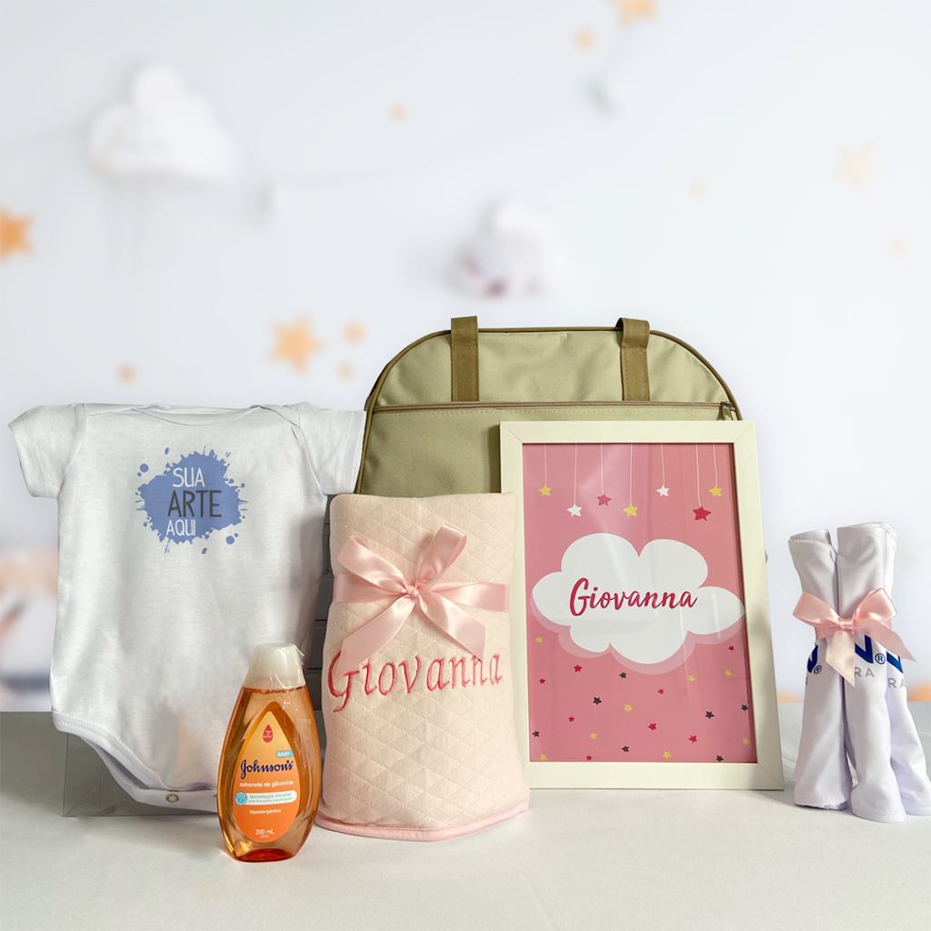Kit Bebê Empresas 5 peças com Naninha – c/ a sua Logo/Arte - Meu Mundo ...